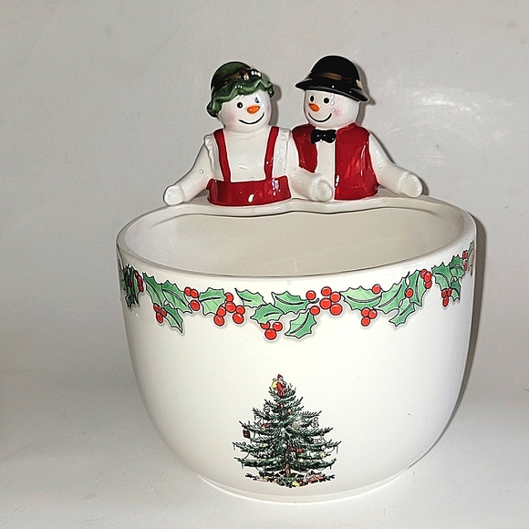 Spode | Dining | Spode Christmas Tree Candy Bowl Mr And Mrs Snowman ...